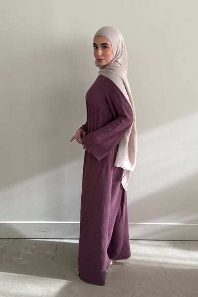 LAYAL DRESS LIGHT PLUM – DEMURE HIJABS