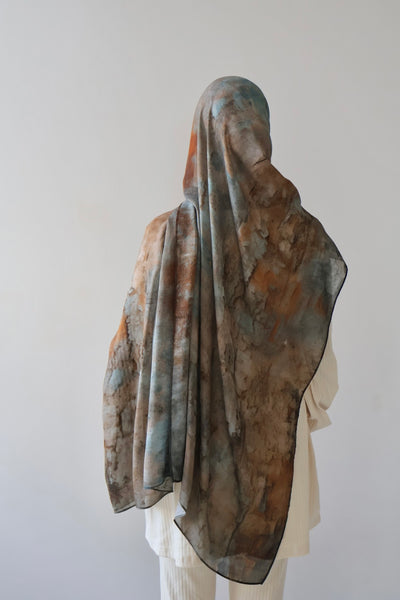 MODAL PRINT HIJAB BROWN HORIZON – DEMURE HIJABS